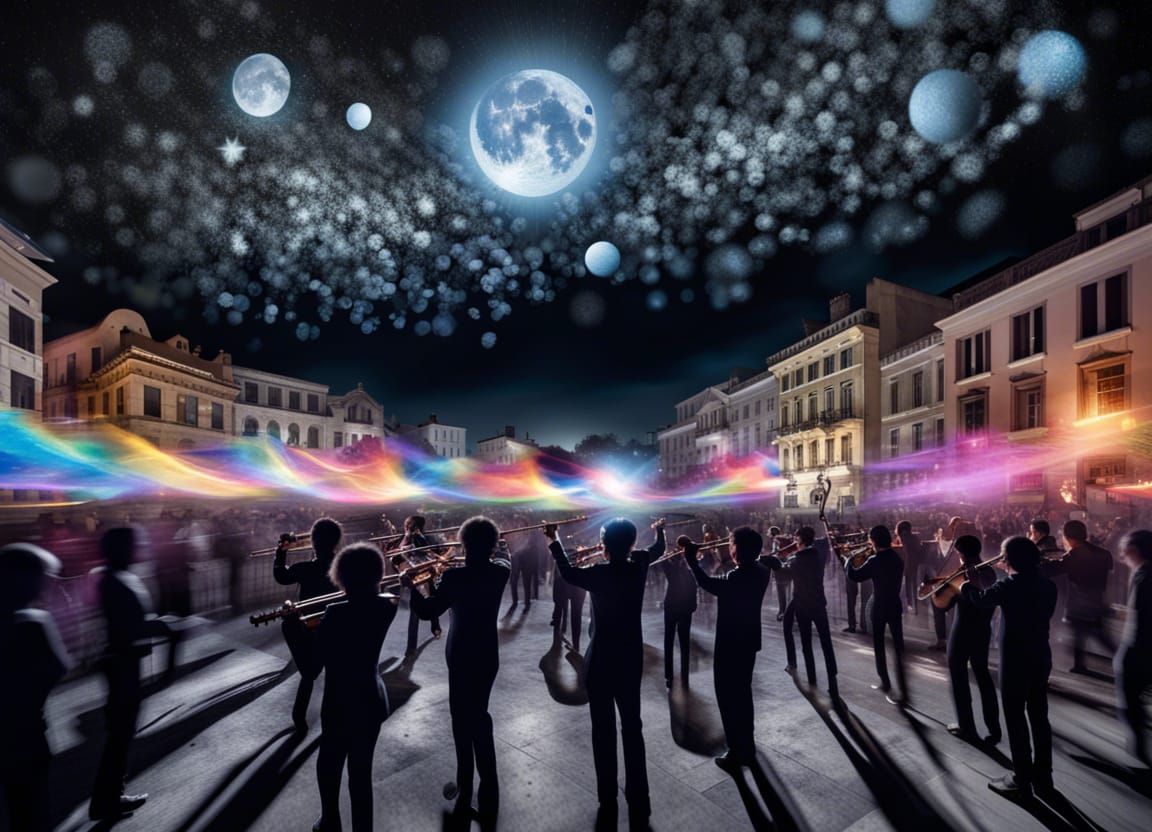 Moonlit Rhapsody: A Chromatic Symphony" - AI Generated Artwork ...