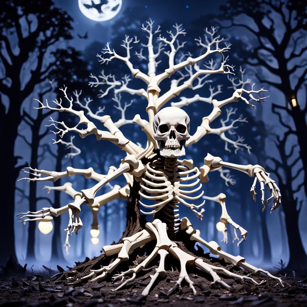 Bone Tree 3 - AI Generated Artwork - NightCafe Creator
