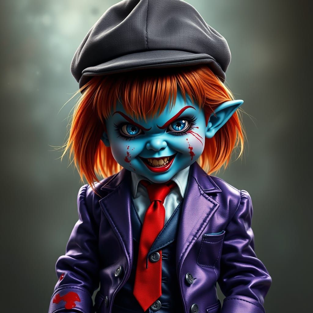 Evil Child in Gothic Horror Style - AI Art