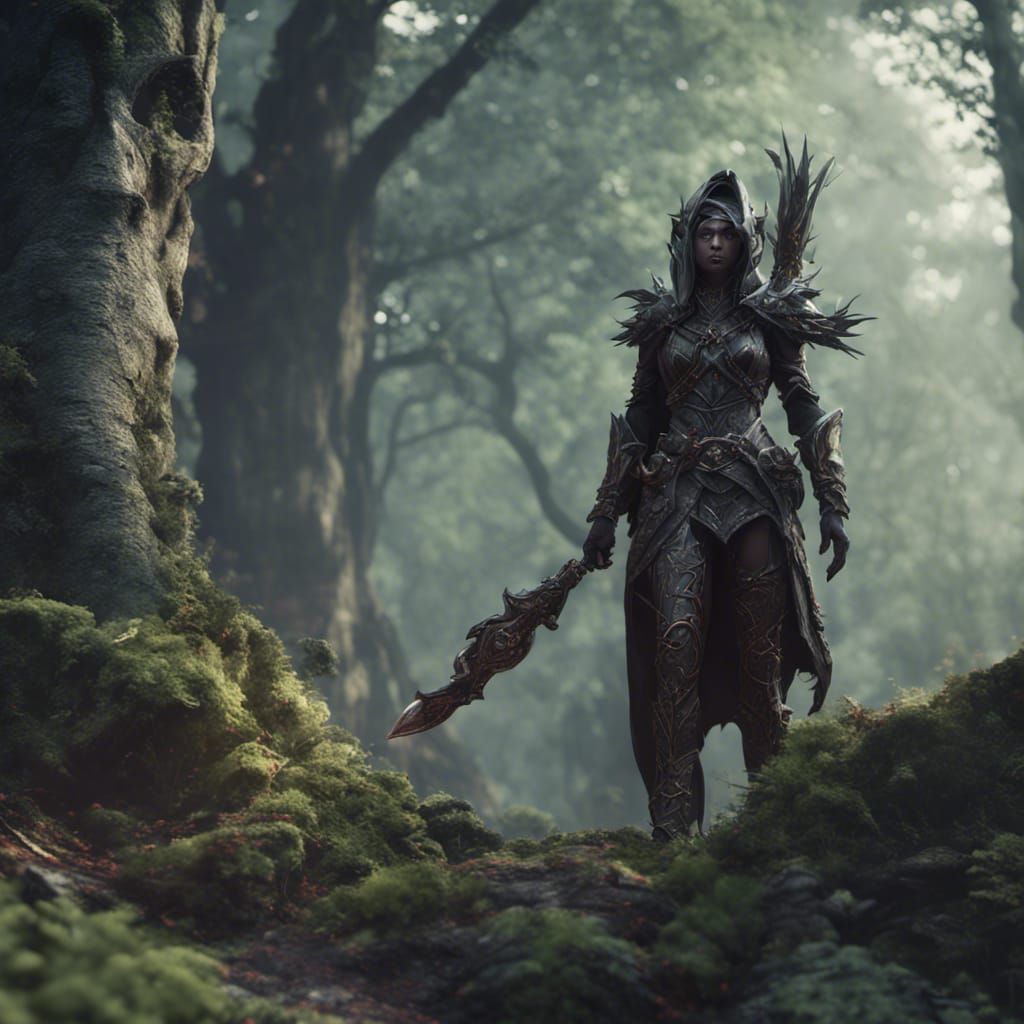 DnD ranger dark elf on the forest - AI Generated Artwork - NightCafe ...