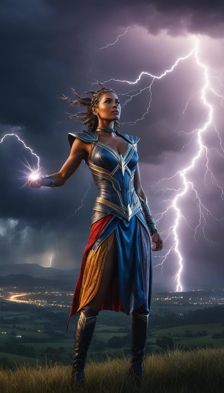 Lady Lightning - AI Generated Artwork - NightCafe Creator