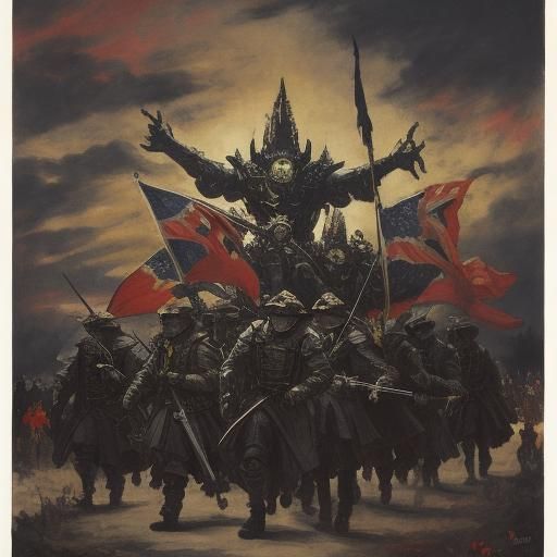 Allied noble vampires on D-day celebration By Emil Nolde and Frans ...