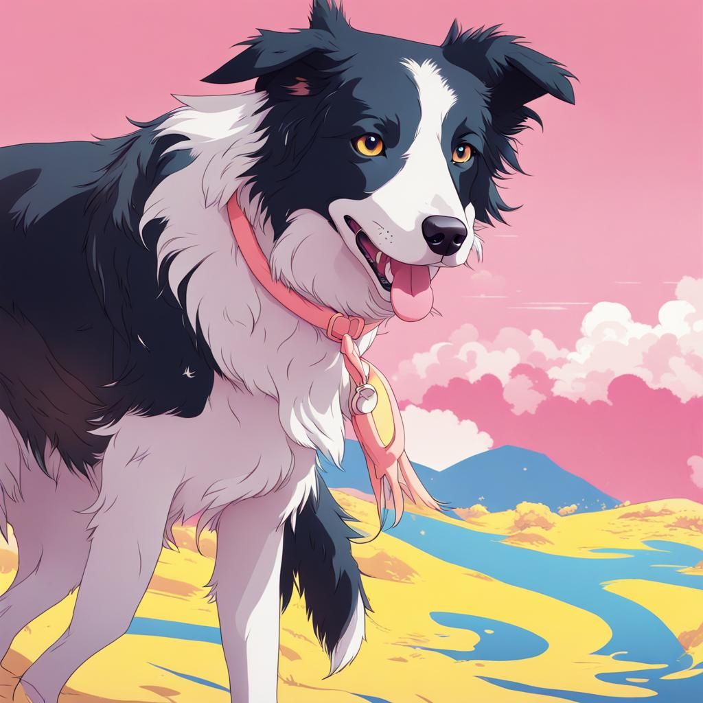Pan border collie - AI Generated Artwork - NightCafe Creator