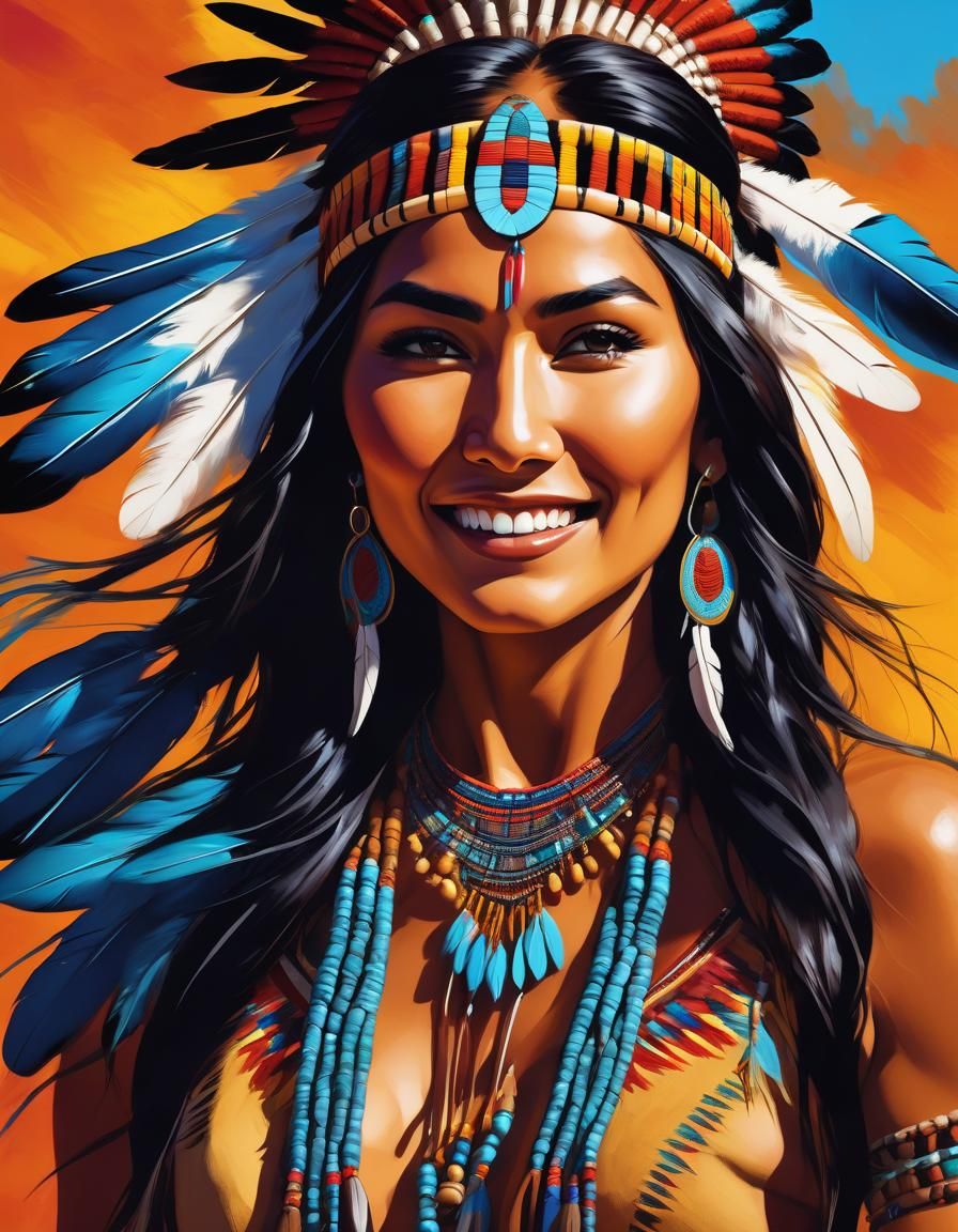 Native Beauty - AI Generated Artwork - NightCafe Creator