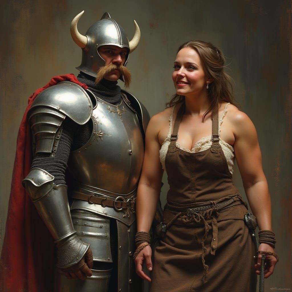 A somewhat too serious Solamnic Knight and his playful blacksmith ...