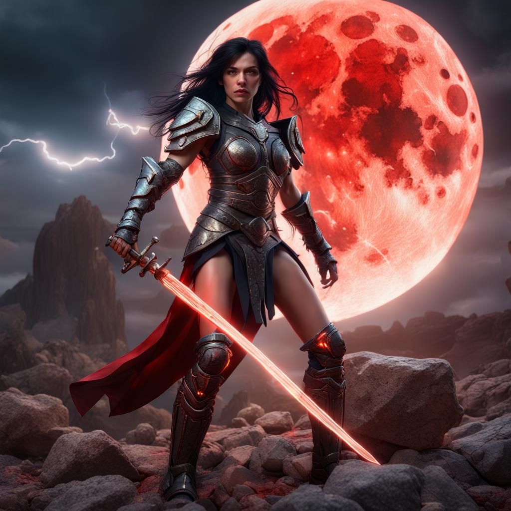 Moon warrior - AI Generated Artwork - NightCafe Creator