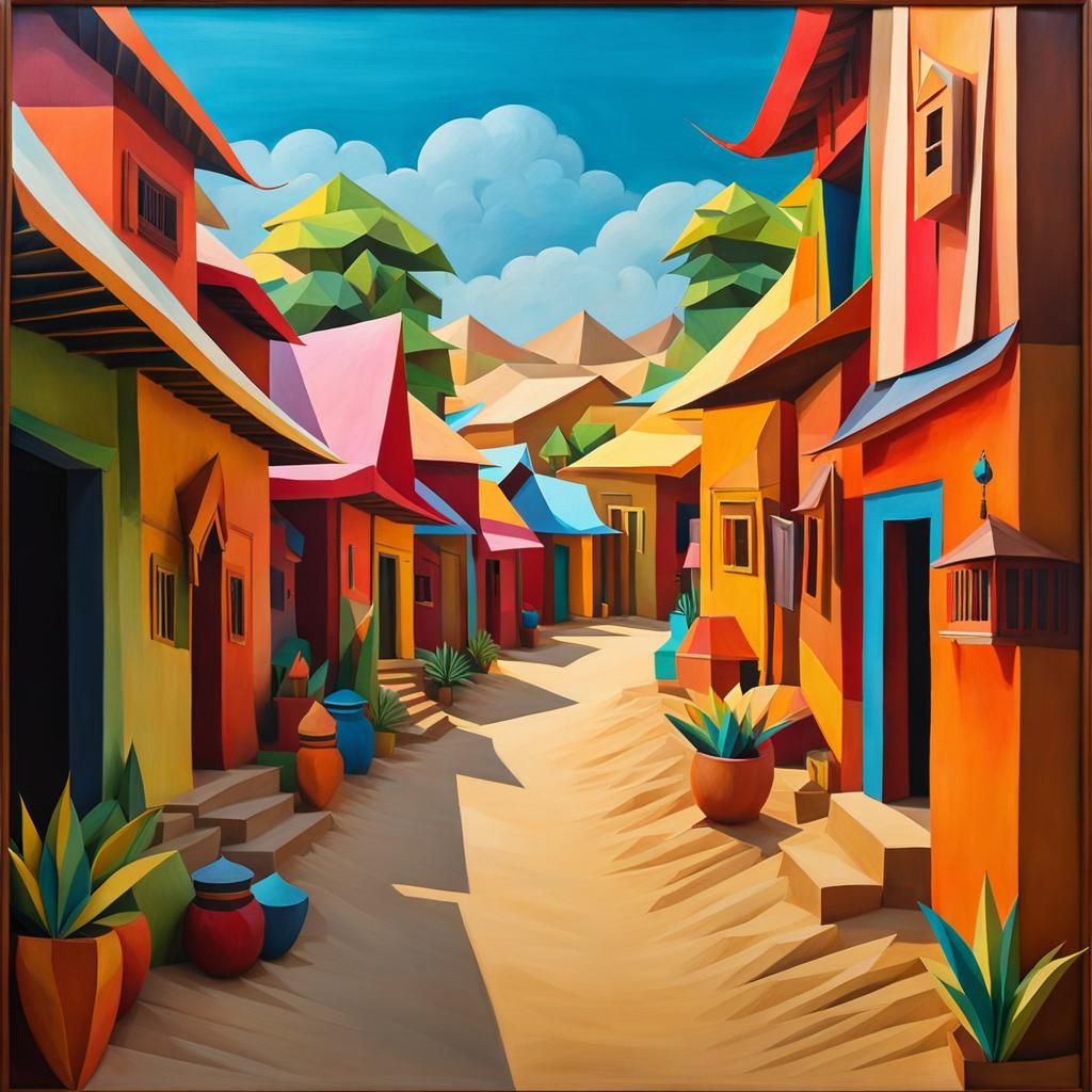 Origami village - AI Generated Artwork - NightCafe Creator