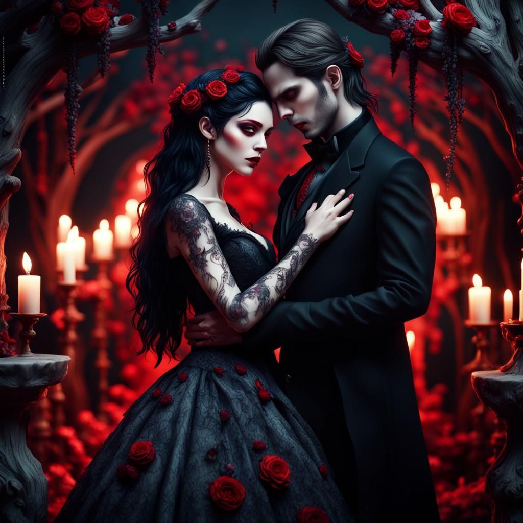 Vampire Wedding - AI Generated Artwork - NightCafe Creator