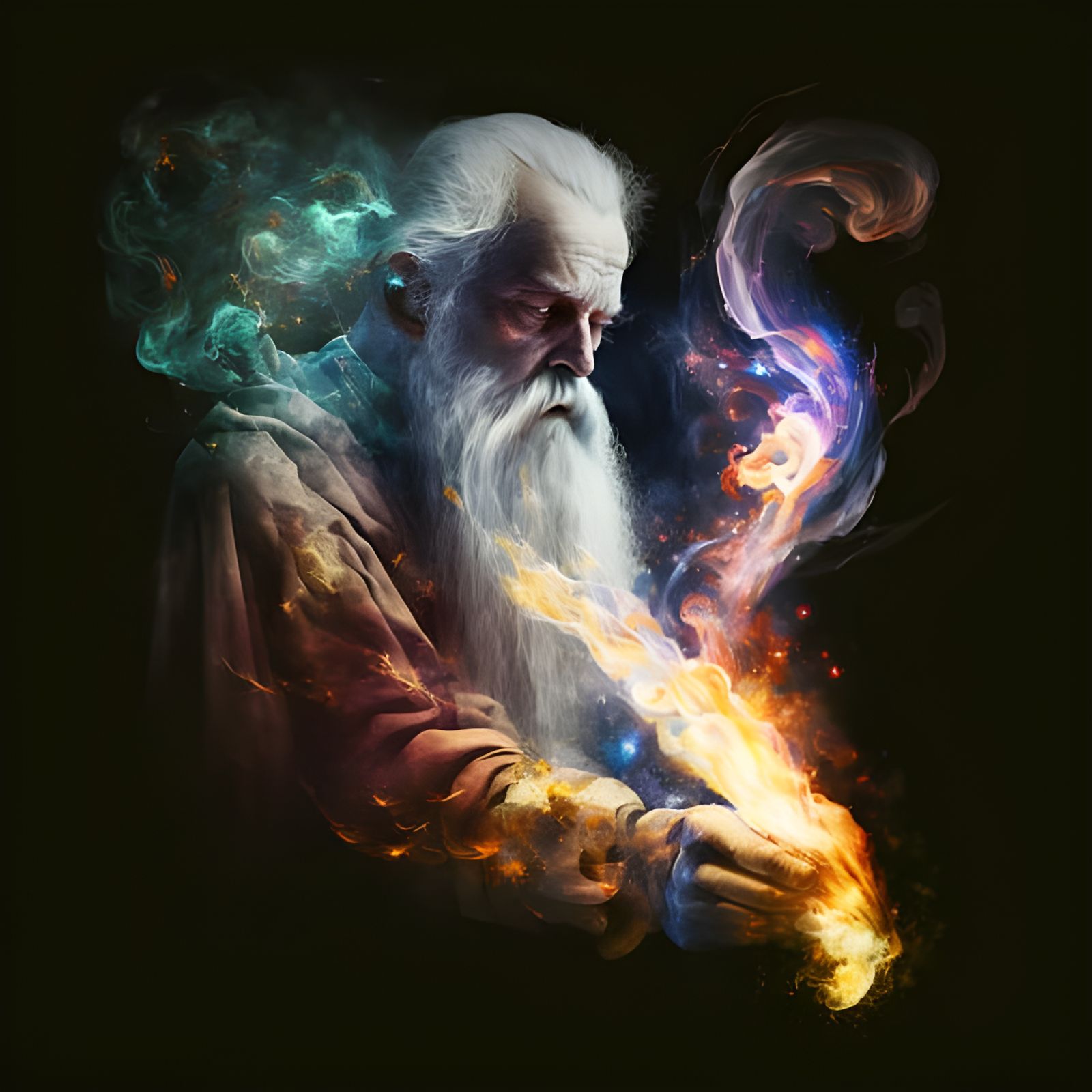 A wizard’s dilema - AI Generated Artwork - NightCafe Creator
