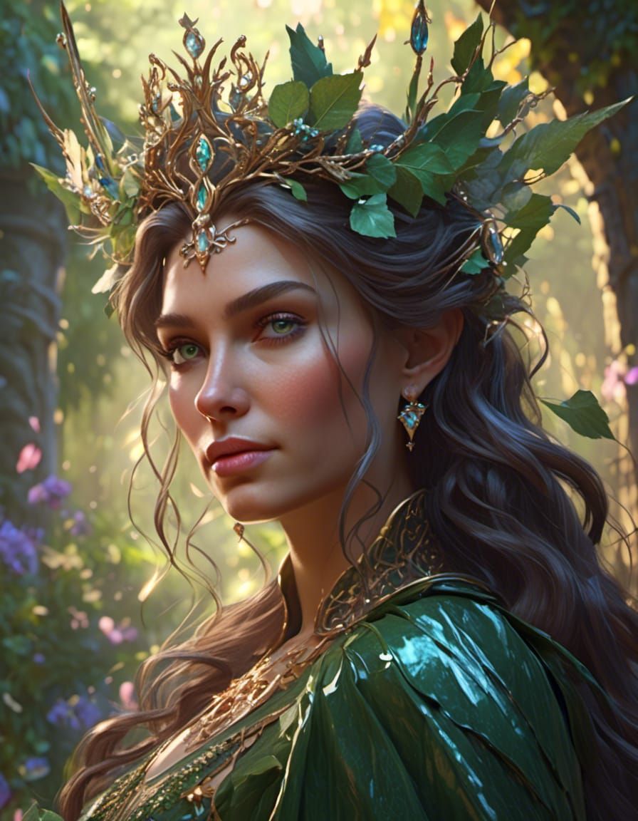 Fae Queen of the Spring Court - AI Generated Artwork - NightCafe Creator
