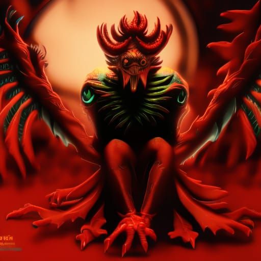 Rooster Lovecraftian God - AI Generated Artwork - NightCafe Creator
