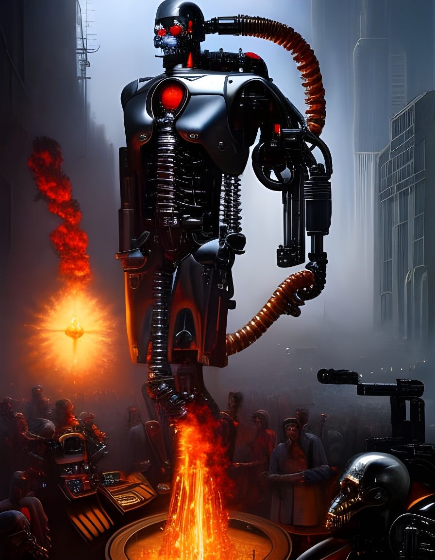 Terminator arrival - AI Generated Artwork - NightCafe Creator