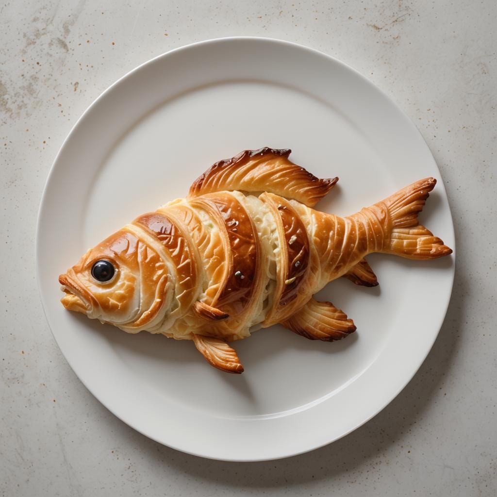 Croissant fish - AI Generated Artwork - NightCafe Creator