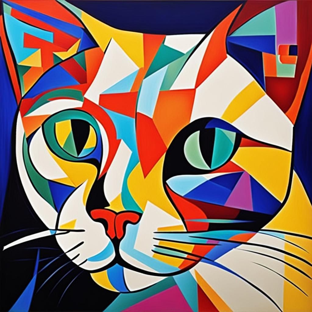 Picasso cat - AI Generated Artwork - NightCafe Creator