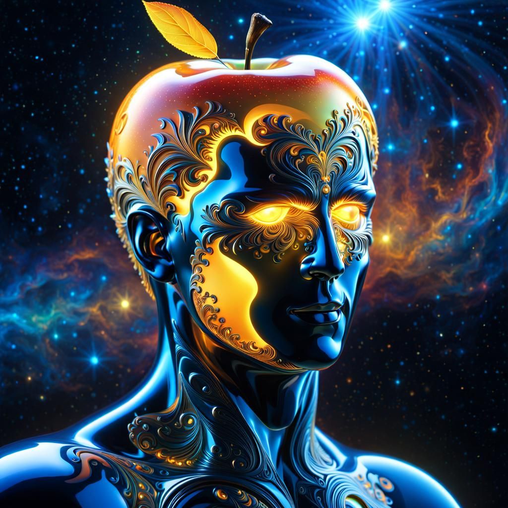 Celestial Apple Man - AI Generated Artwork - NightCafe Creator