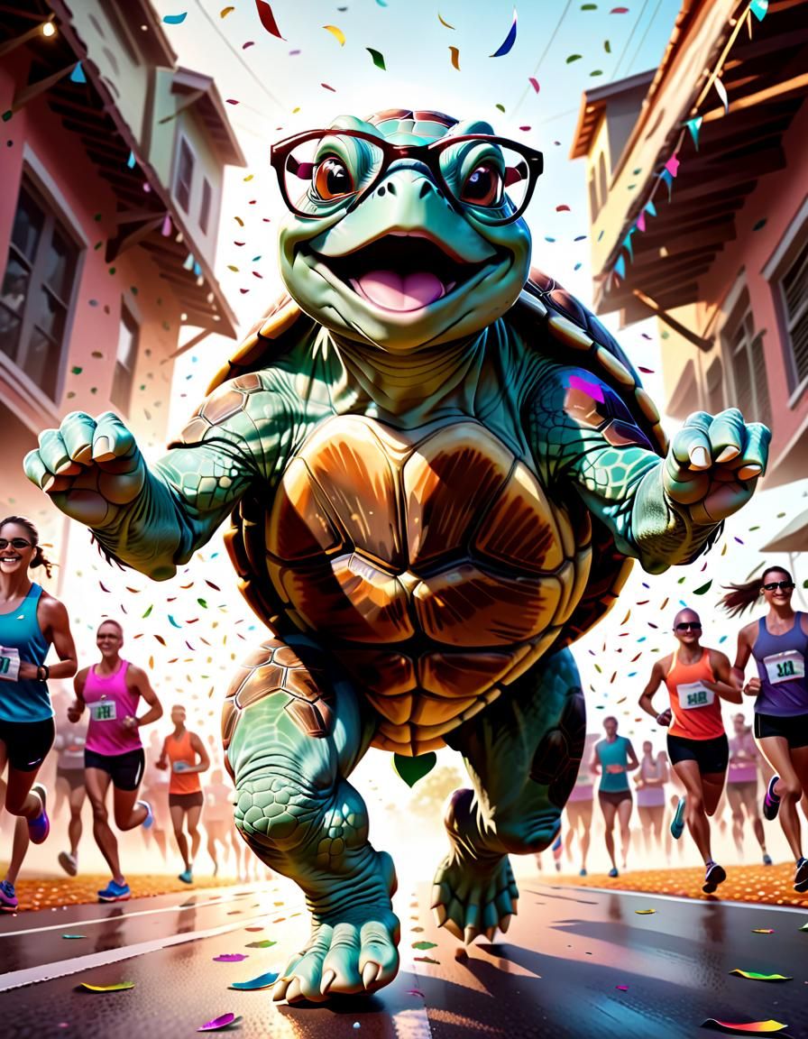 Running Turtle - AI Generated Artwork - NightCafe Creator