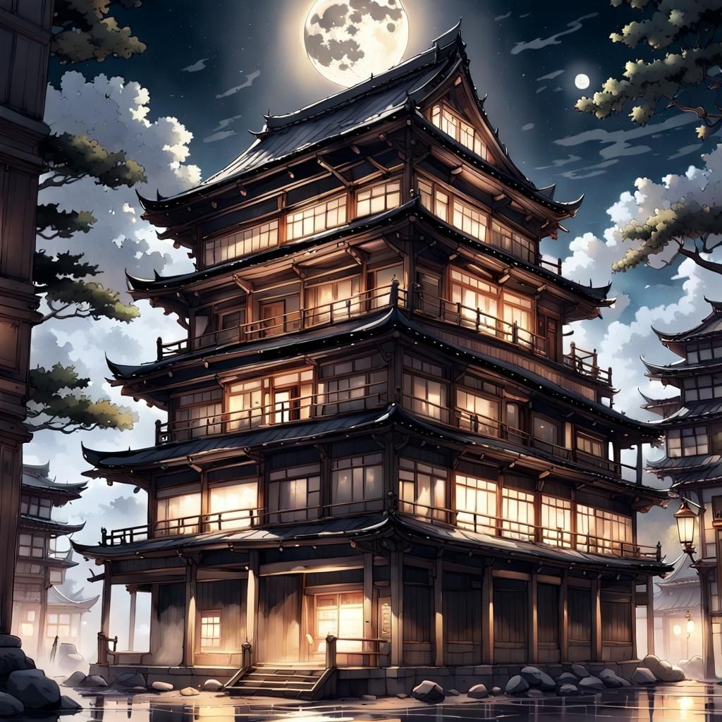 Ancient Japanese Building II - AI Generated Artwork - NightCafe Creator