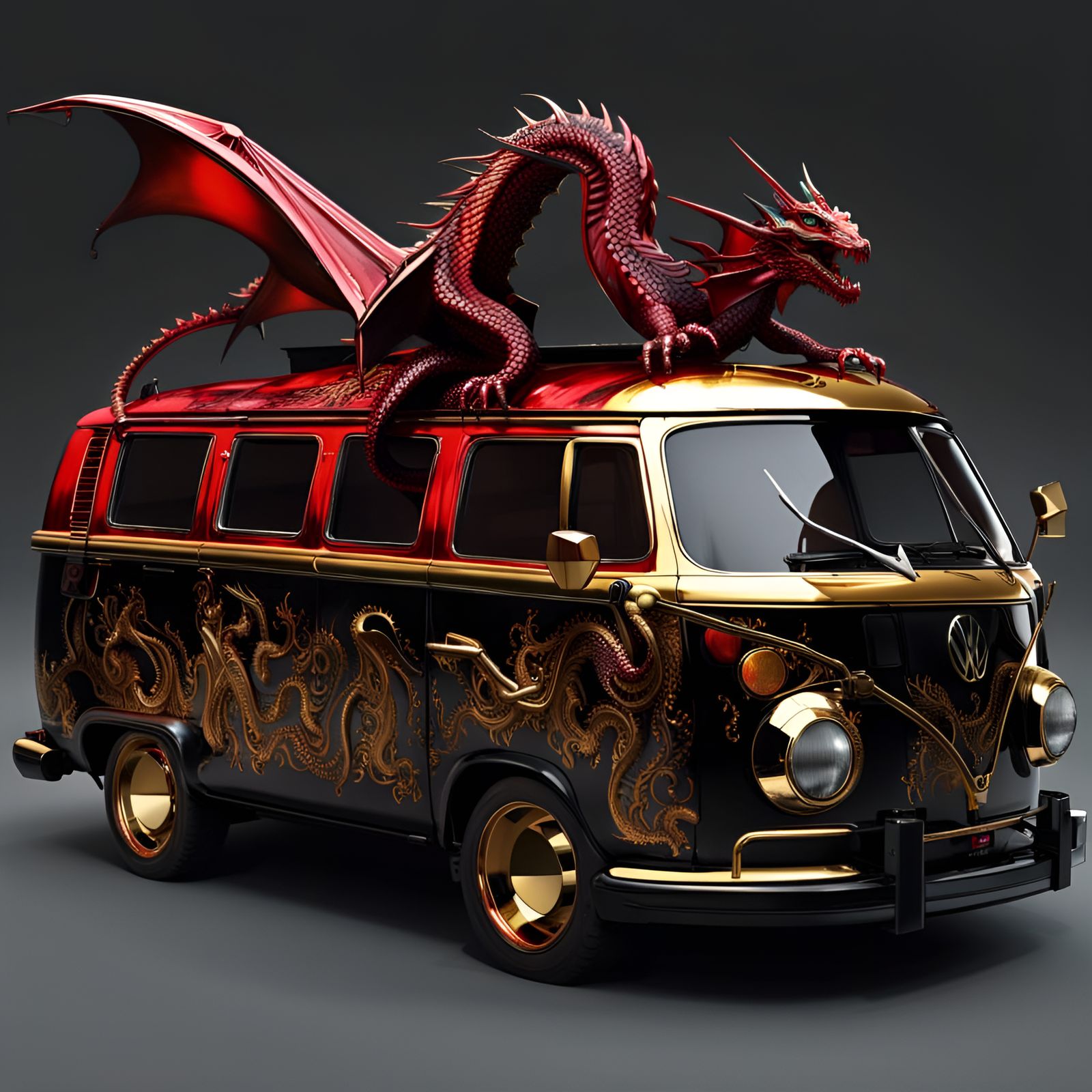 Ginny’s Dragon Camper Van #2, Masterplayer - AI Generated Artwork ...