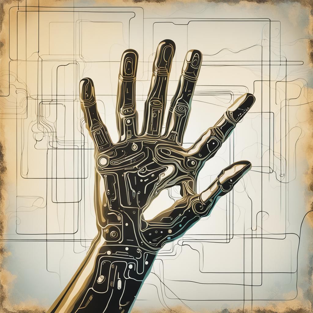 Digital high-five drawing - AI Generated Artwork - NightCafe Creator