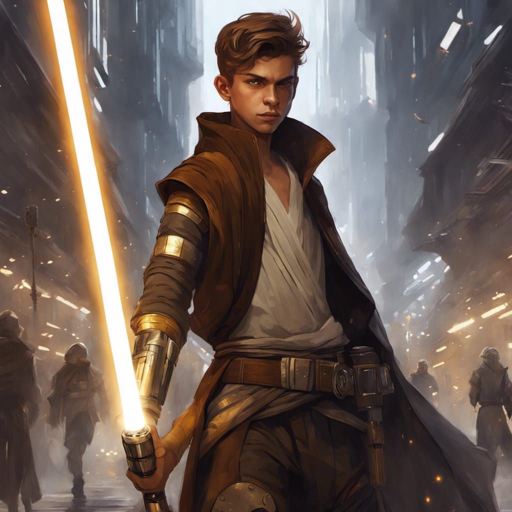 Star Wars , padawan, boy, cover Book , golden lightsaber dynamic ...