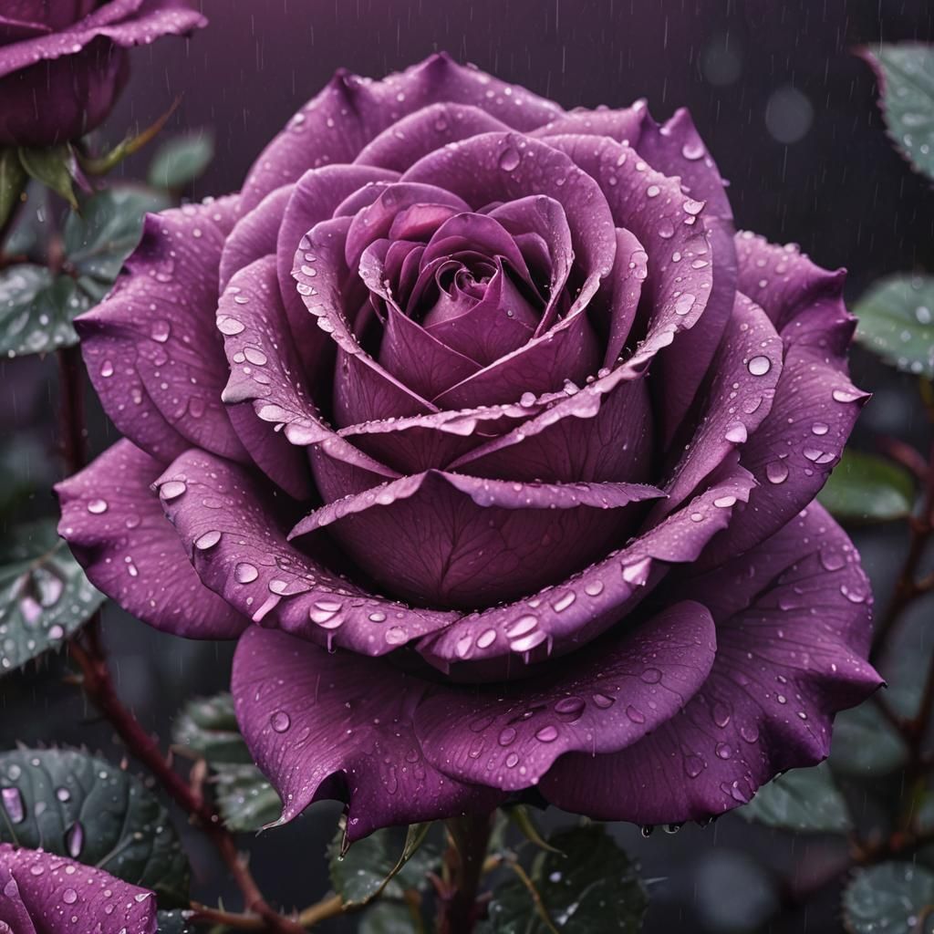 Beautiful Purple Rose - AI Generated Artwork - NightCafe Creator
