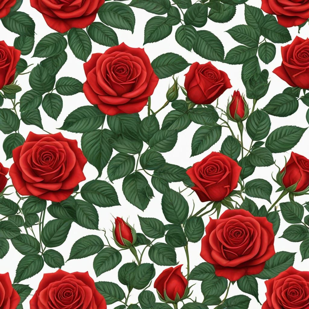 Roses - Roses in Vibrant Floral Style