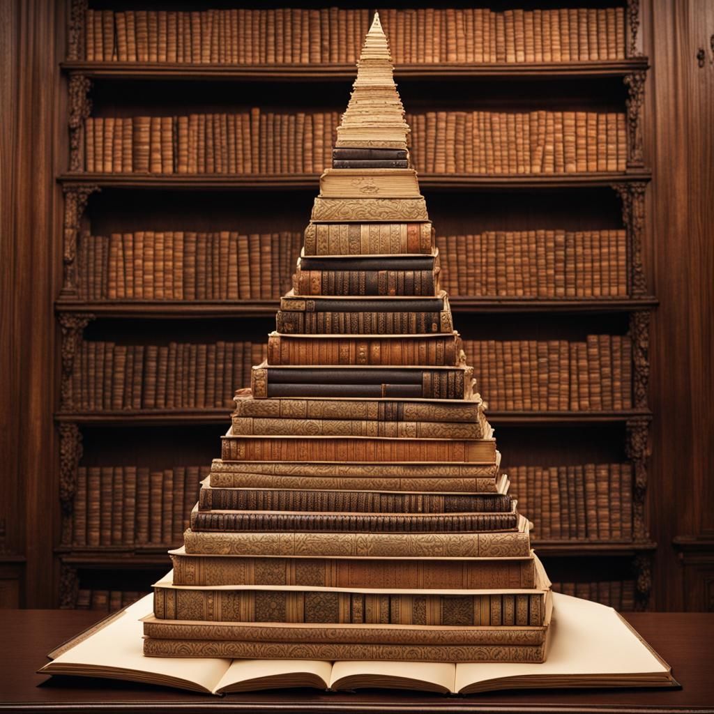 Book Pyramid - AI Generated Artwork - NightCafe Creator