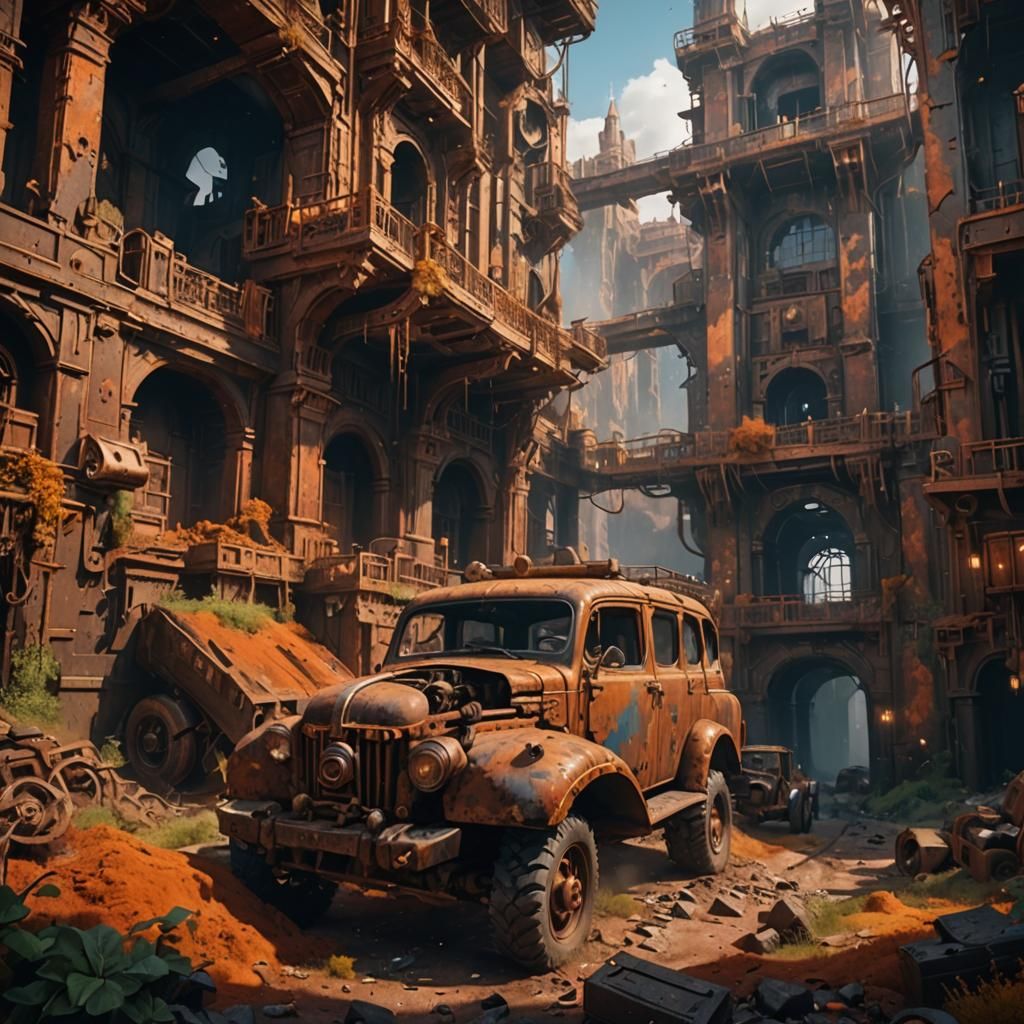 Everything turns to clouds of rust dust - AI Generated Artwork ...