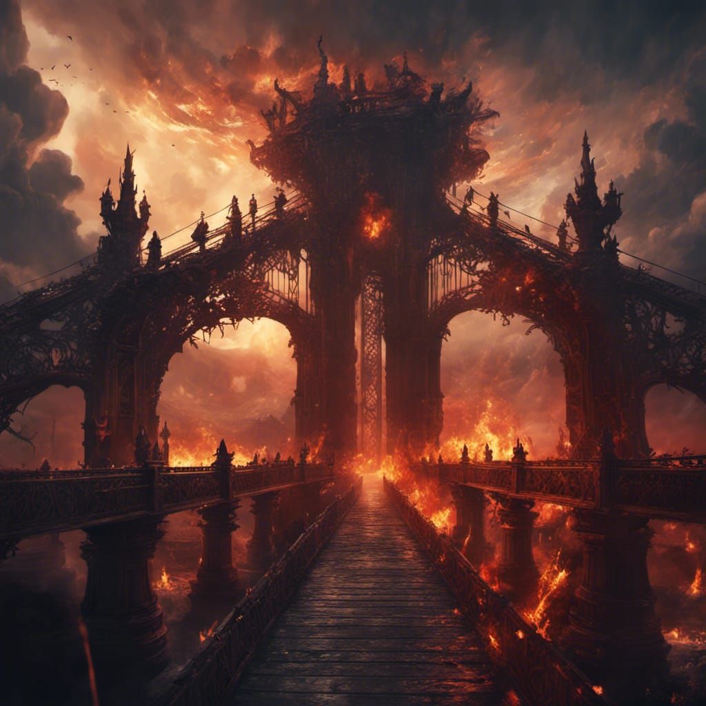 Bridge to hell. - AI Generated Artwork - NightCafe Creator