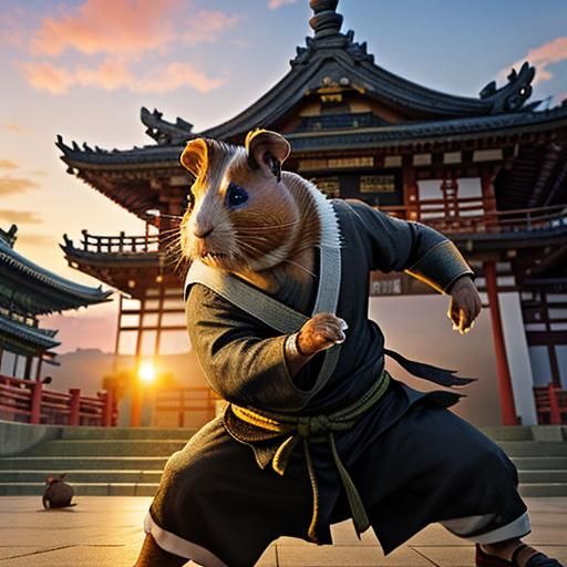 Guinea Pig Ninja - AI Generated Artwork - NightCafe Creator