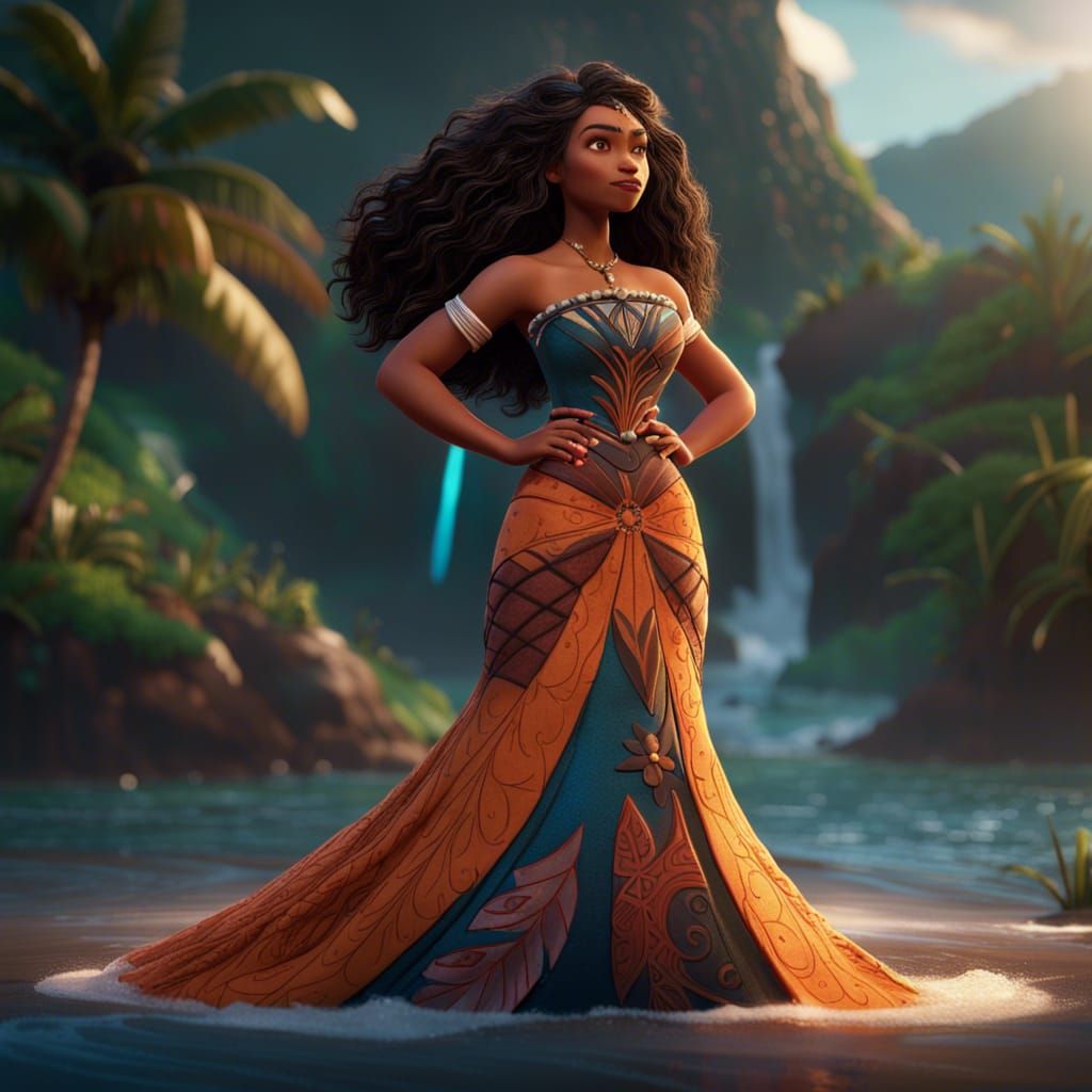 Moana-inspired Gown - AI Generated Artwork - NightCafe Creator
