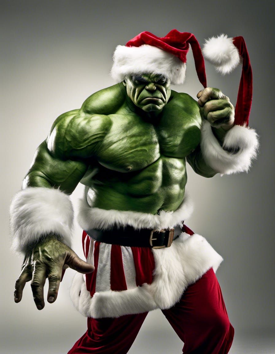 Hulk Santa - AI Generated Artwork - NightCafe Creator