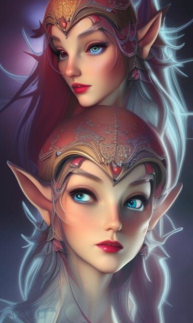 Elf Asymmetry!! Product render poster vivid colors divine proportions ...