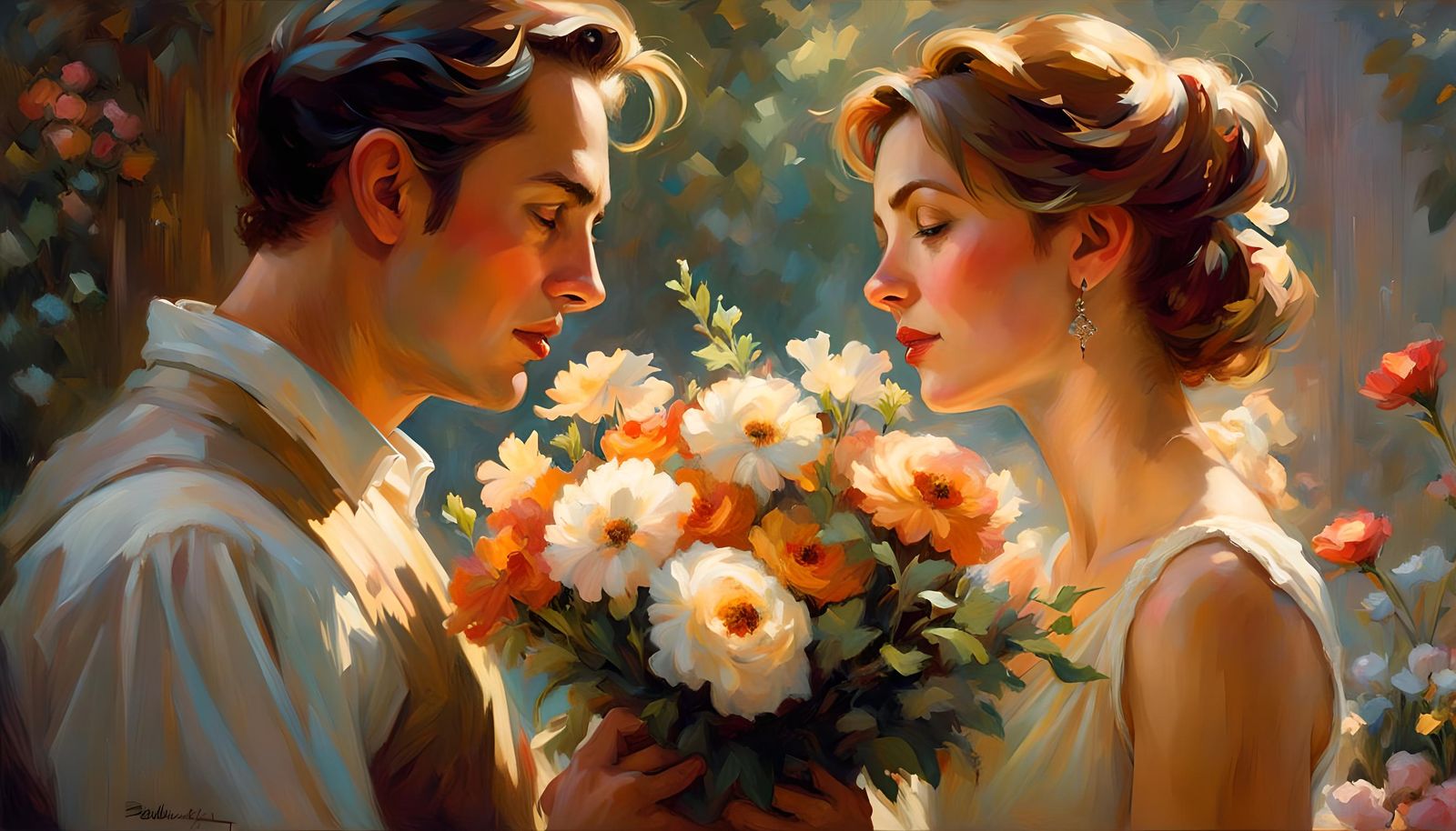 Blossoming Affection and Enduring Devotion - AI Generated Artwork ...