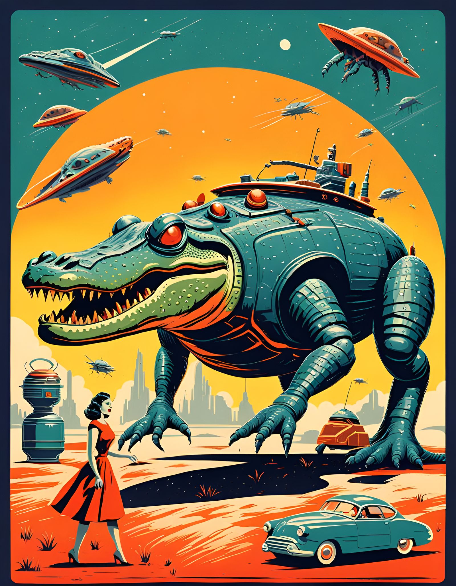 Alien Alligator … - AI Generated Artwork - NightCafe Creator