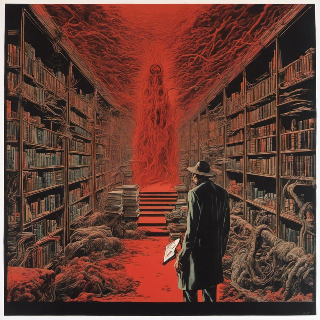 Strange Library, 1976 - AI Generated Artwork - NightCafe Creator