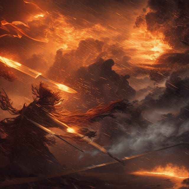 the four elements in duel Epic cinematic brilliant stunning intricate ...