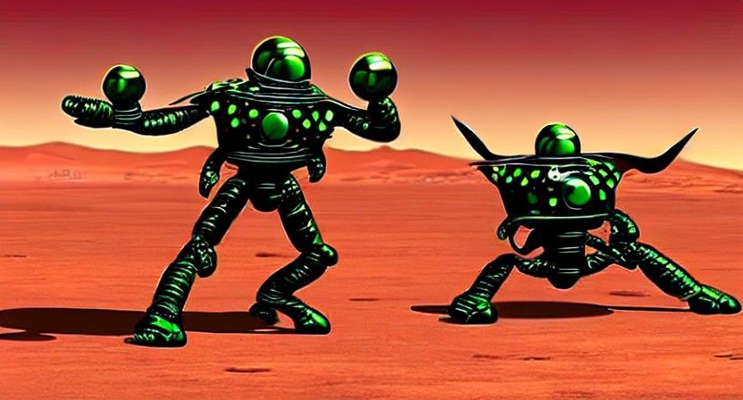 Martian fighting machines - AI Generated Artwork - NightCafe Creator
