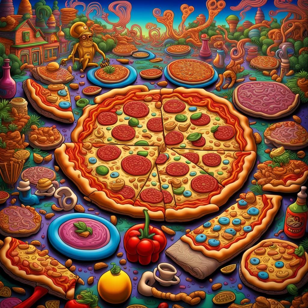 Wacky Weird Pizza - AI Generated Artwork - NightCafe Creator