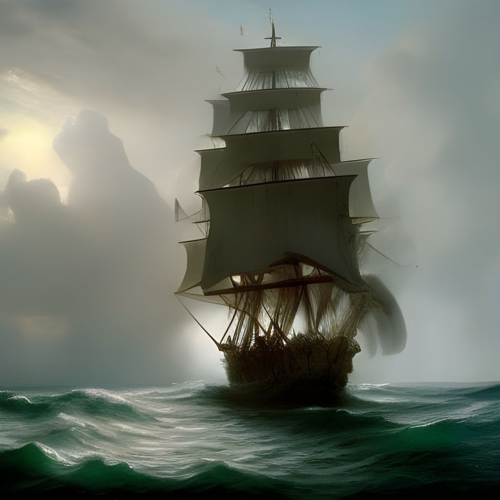 pirate ship battle scene Albert Bierstadt Epic cinematic brilliant ...