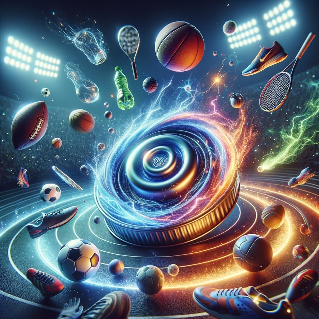 Electrifying Sports Arena Unleashes Vitality in Fu... - AI Art