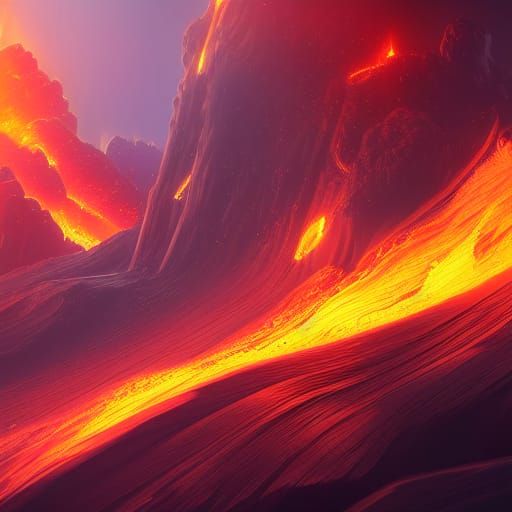 Fire waves - AI Generated Artwork - NightCafe Creator