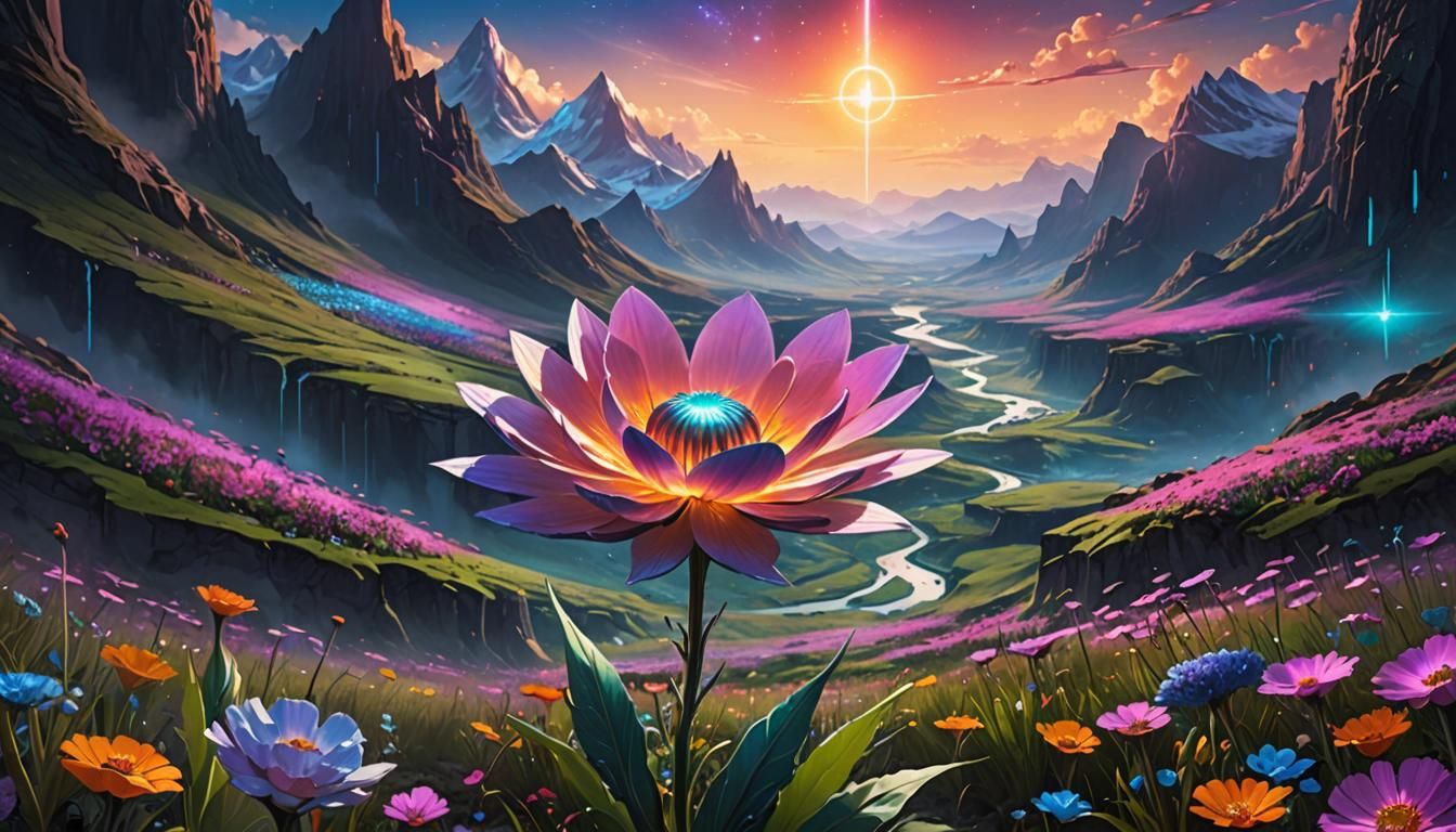 Otherworldly Flower - AI Generated Artwork - NightCafe Creator