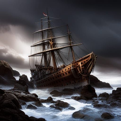 Stuck On The Rocks - AI Generated Artwork - NightCafe Creator