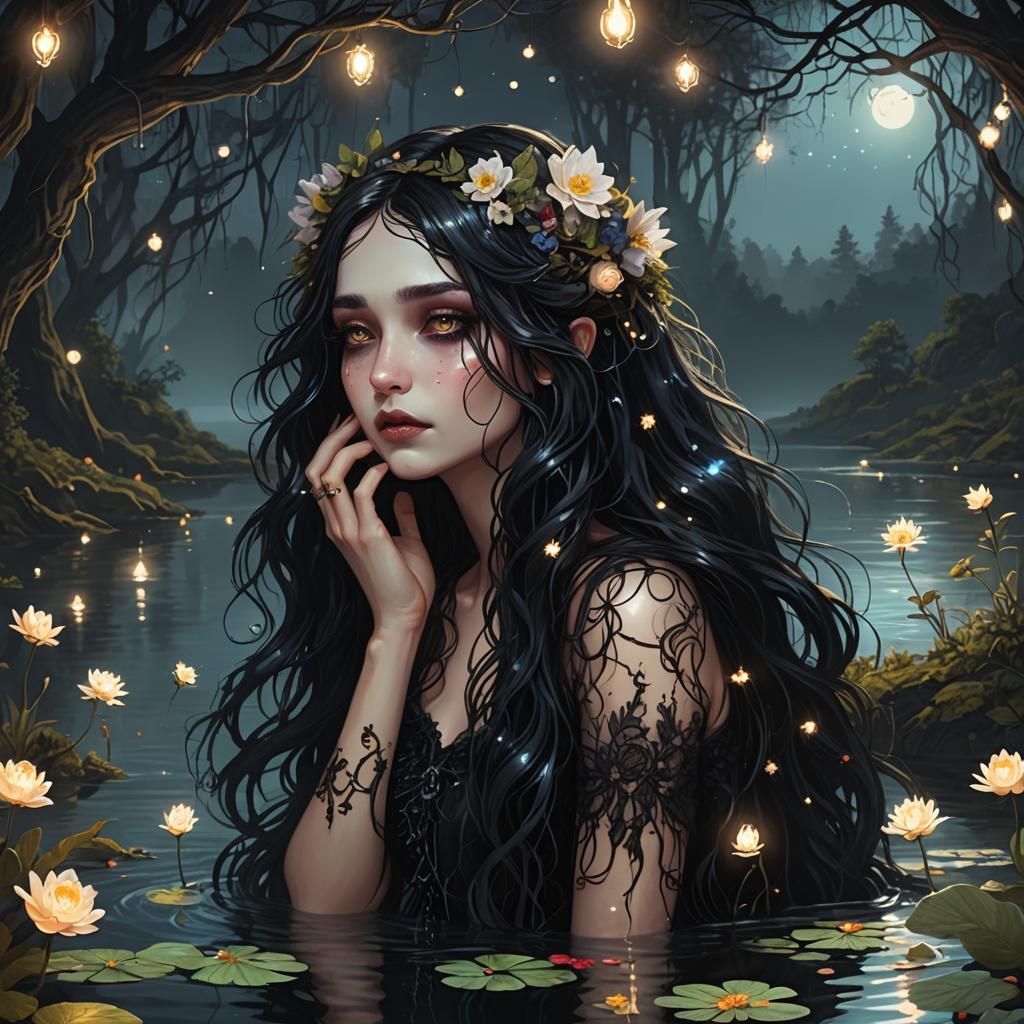 nymph of the lake - AI Generated Artwork - NightCafe Creator