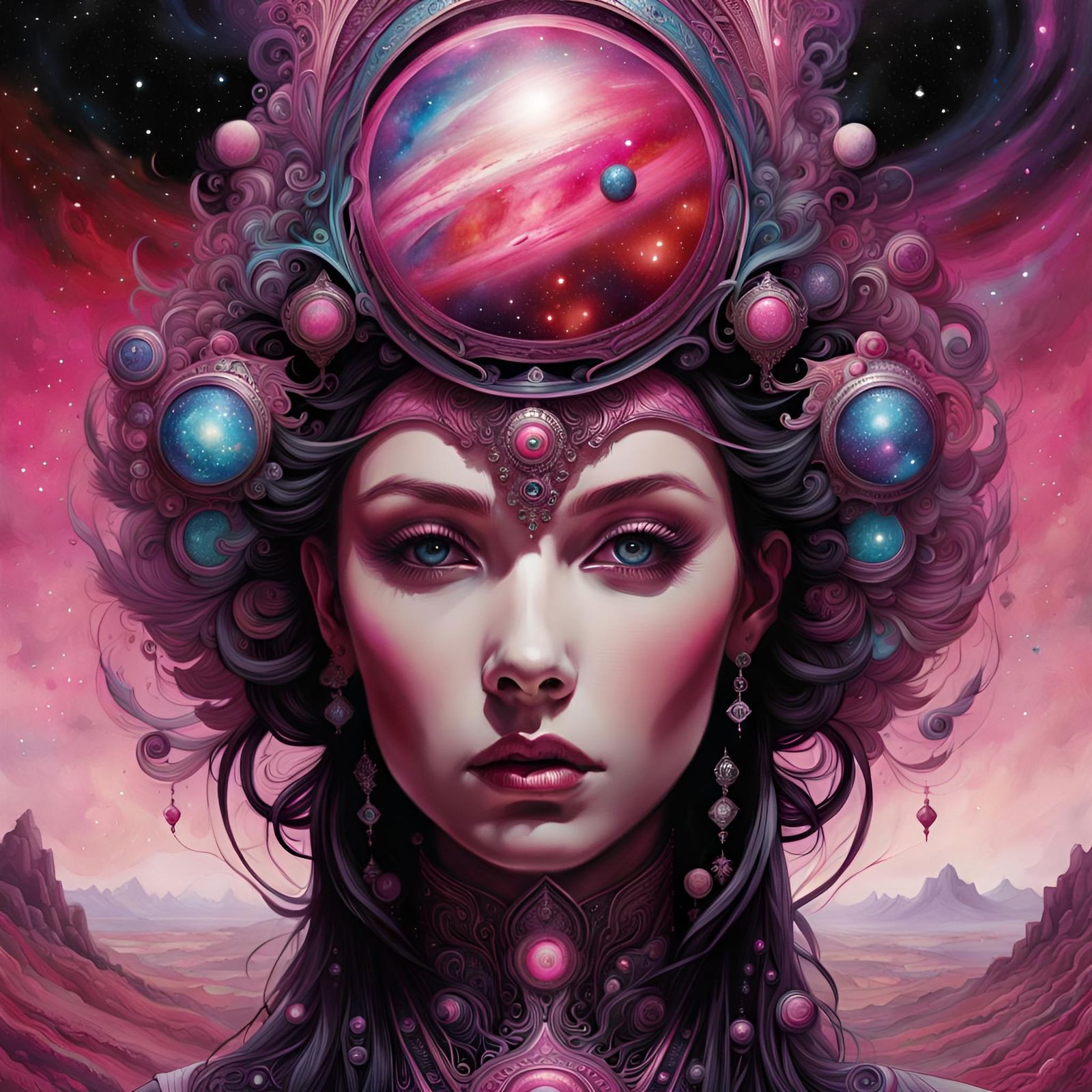 Pink Goddess💓🎀 👑 - AI Generated Artwork - NightCafe Creator