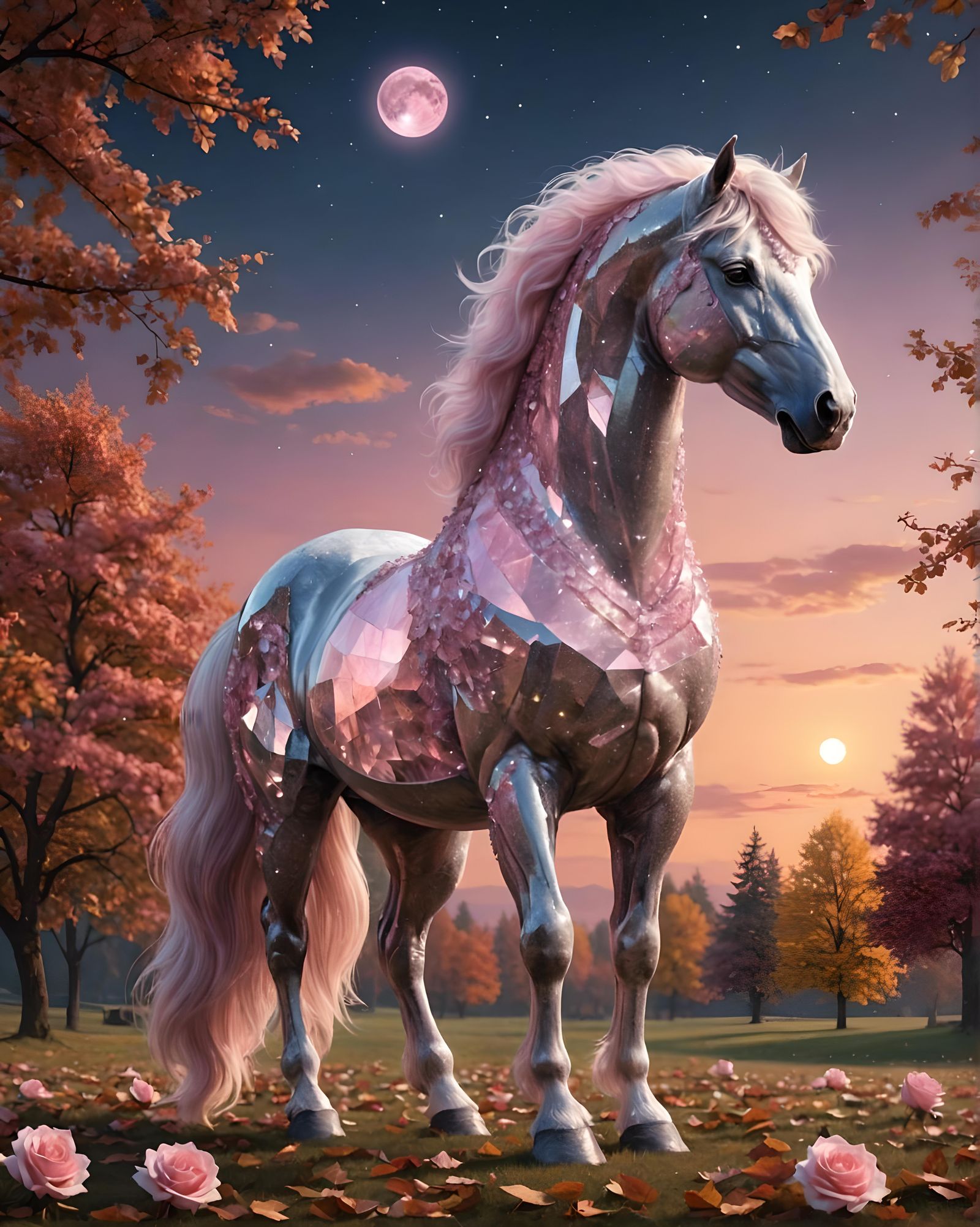 Autumn Roses - AI Generated Artwork - NightCafe Creator