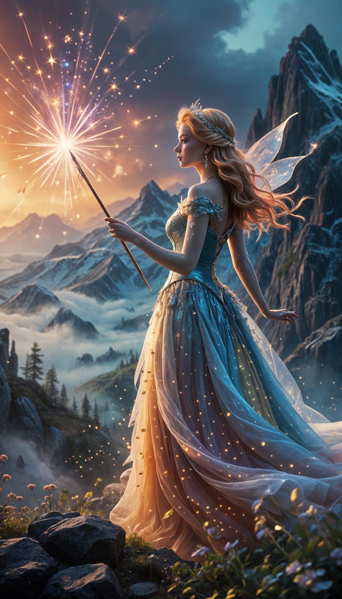 Fairy Godmother - Disney Fairy Godmother in Whimsical Cart...