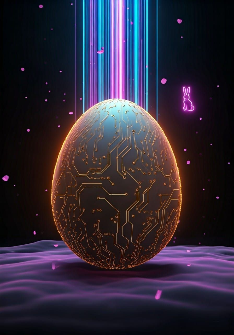 cyberpunk egg - Cyberpunk Easter Egg in Luminous Digital Sp...