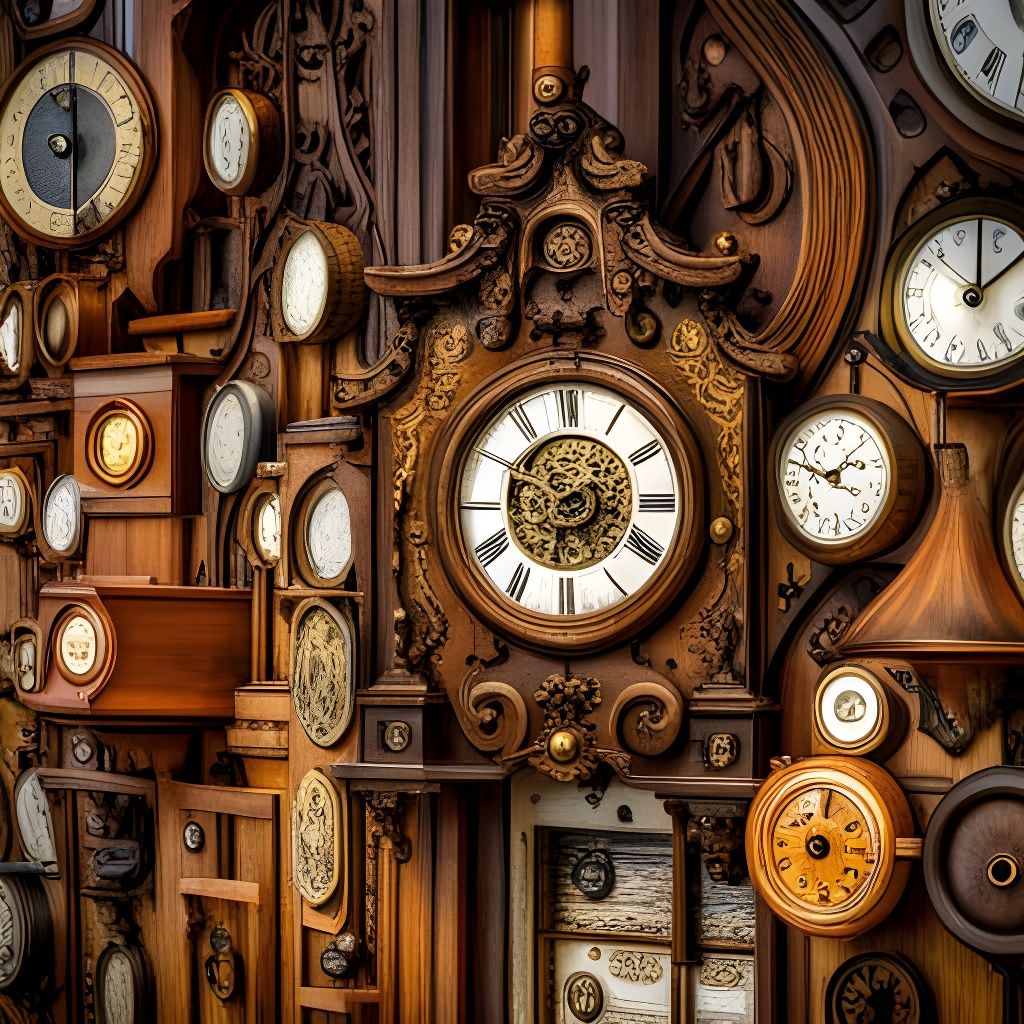 The Clock Maker's Masterpiece Hanging in Ye Olde Clock Shoppe - AI Generated Artwork - NightCafe ...